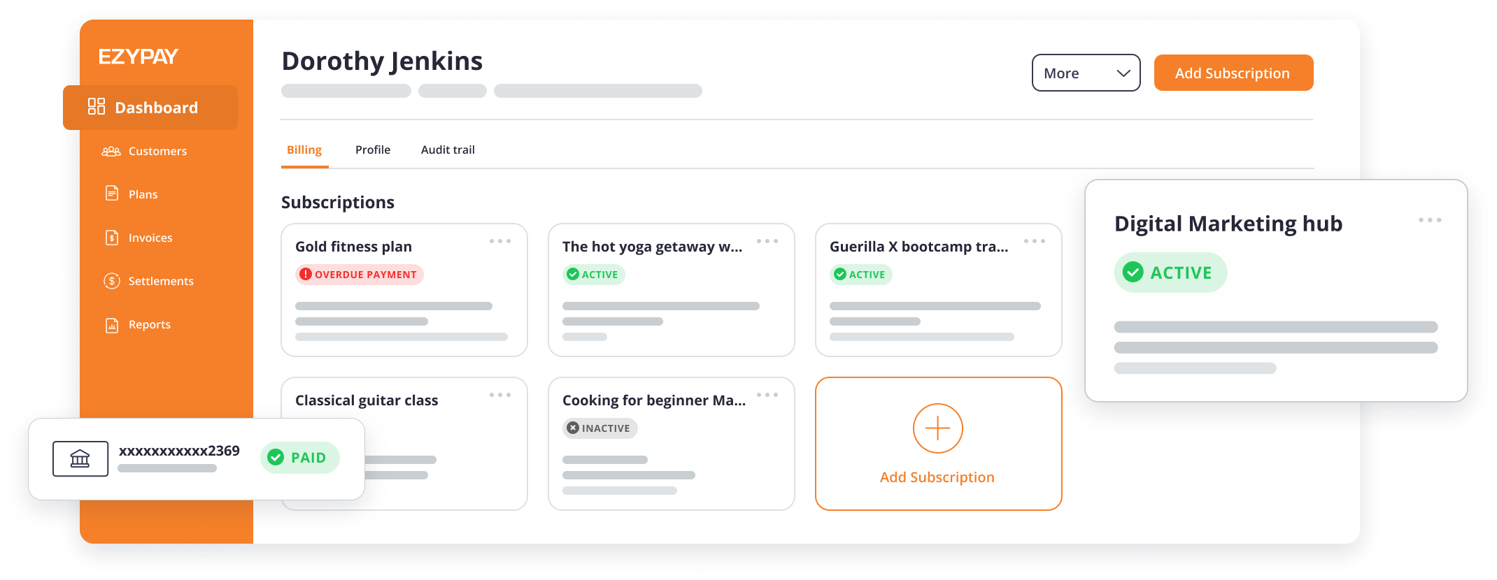 Subscription Payments & Direct Debit Solutions | Ezypay